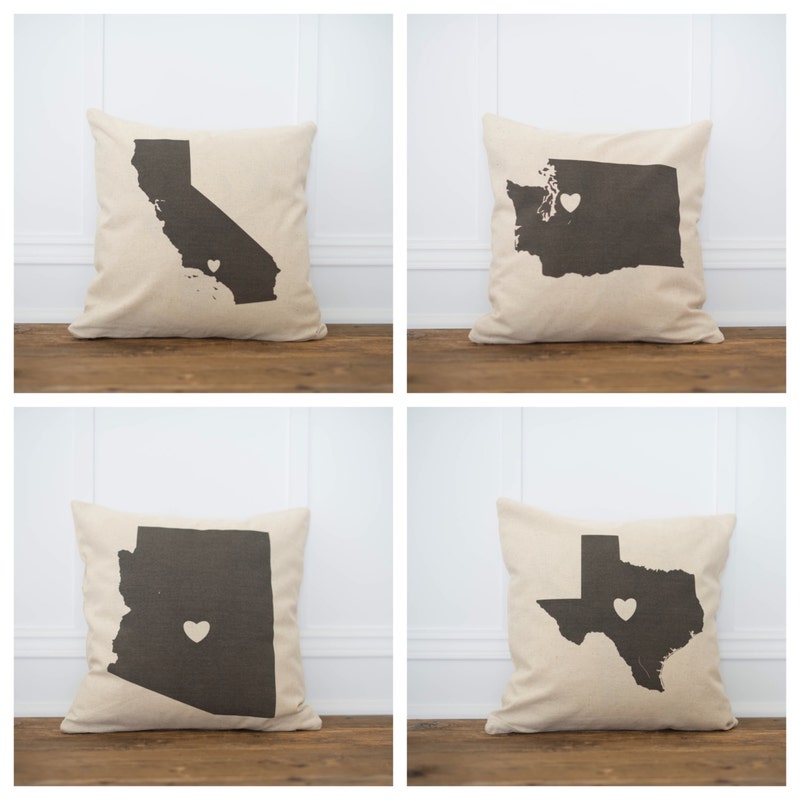 State Pillow - Etsy
