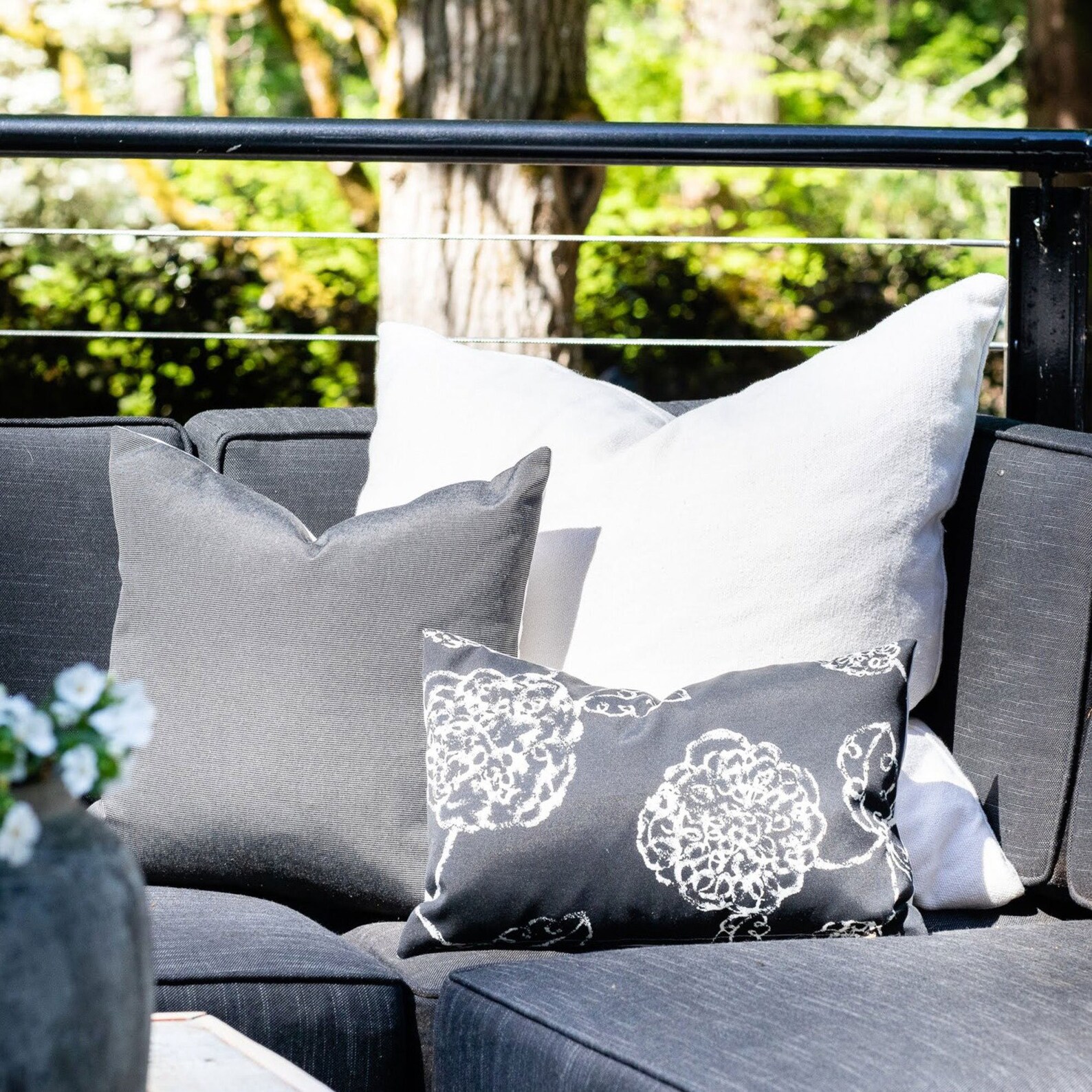 REAGAN || Indoor/outdoor White Woven Pillow Cover∙ White Pillow∙ ...