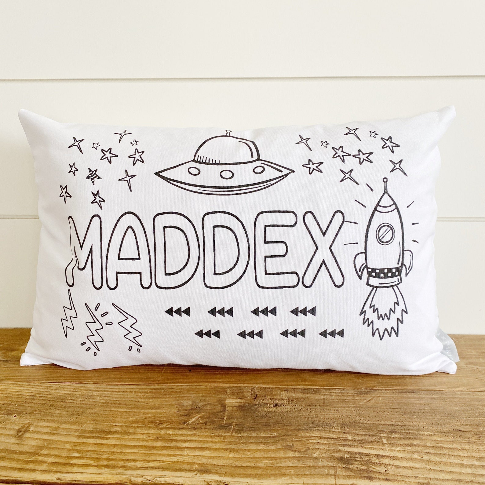 Kids Custom Coloring Pillow Cover (multiple Designs) • Kids Craft ...