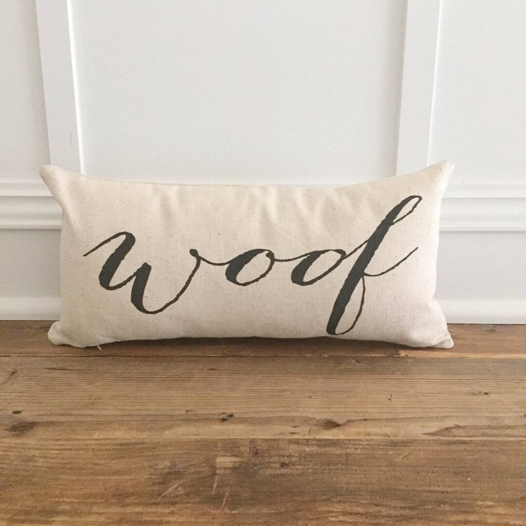 Woof Pillow Cover - Etsy