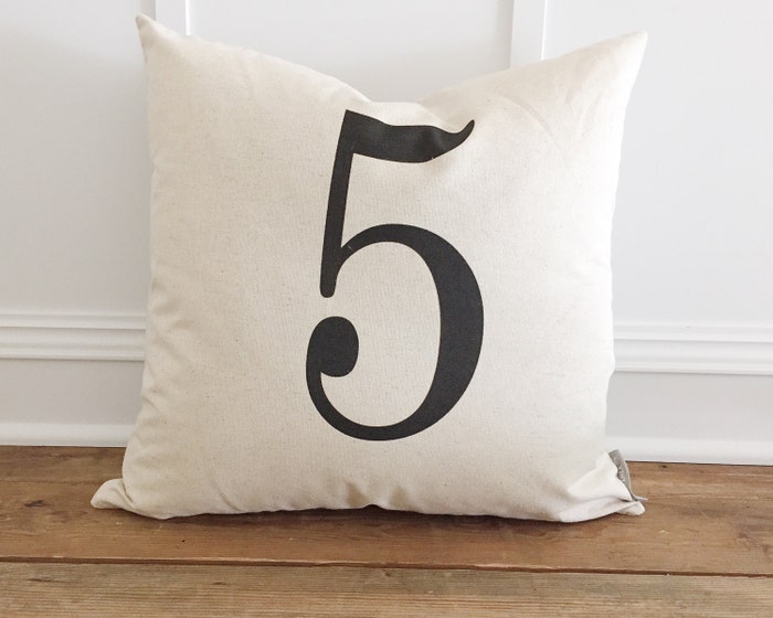 Number Pillow - Etsy