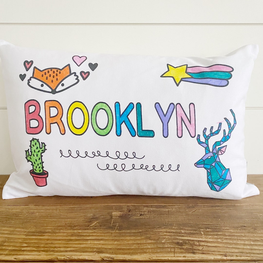 Kids Custom Coloring Pillow Cover (multiple Designs) - Kids Craft ...