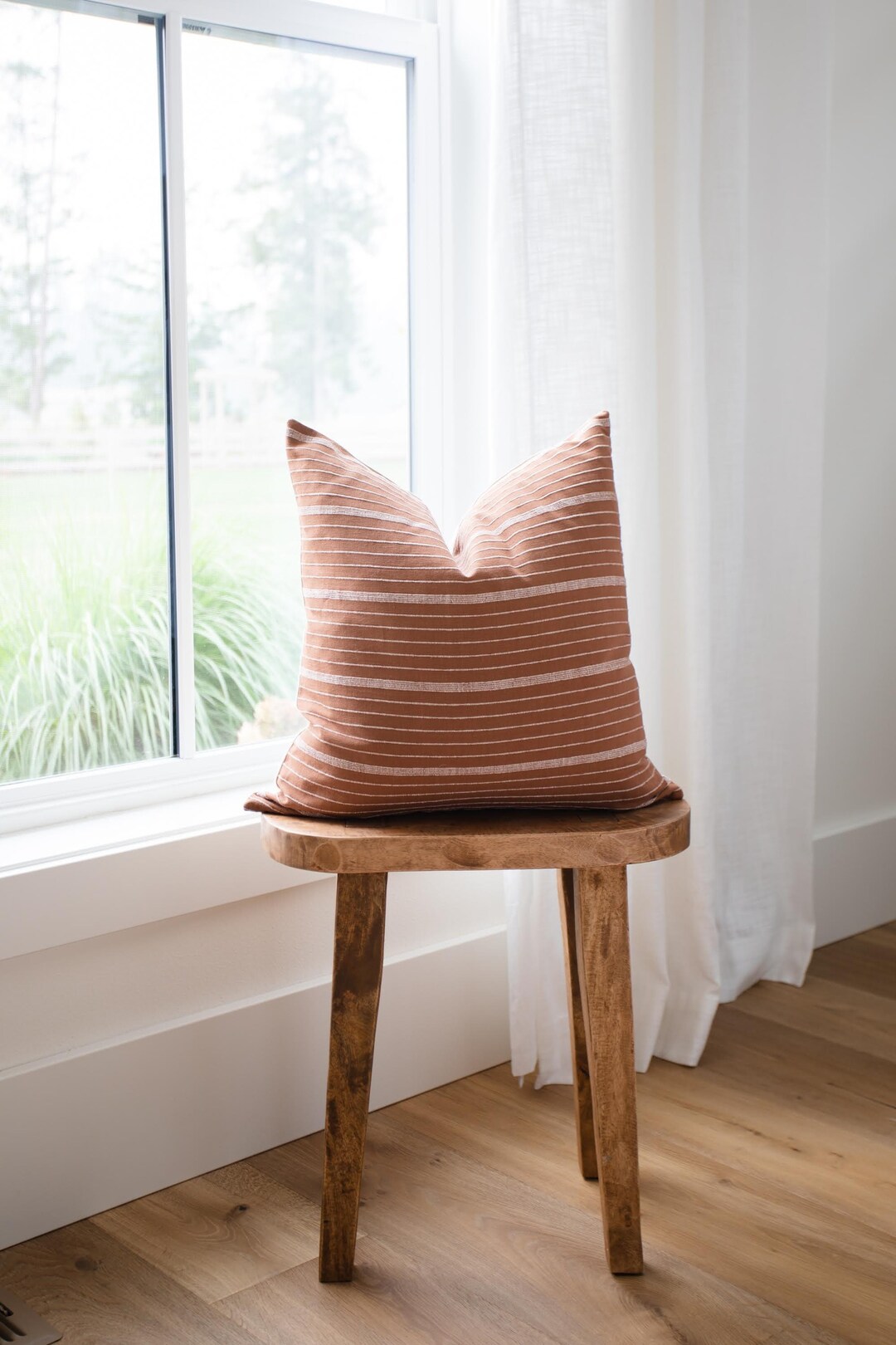 LILA || Rust Linen Pillow Cover • Rust Pillow • Rust Throw Pillow ...