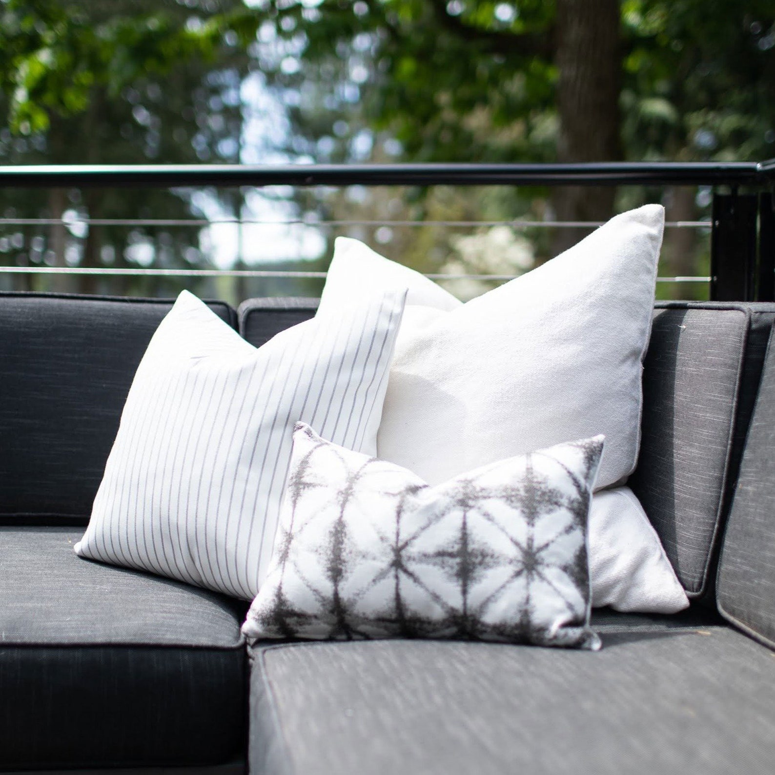 REAGAN || Indoor/outdoor White Woven Pillow Cover∙ White Pillow∙ ...