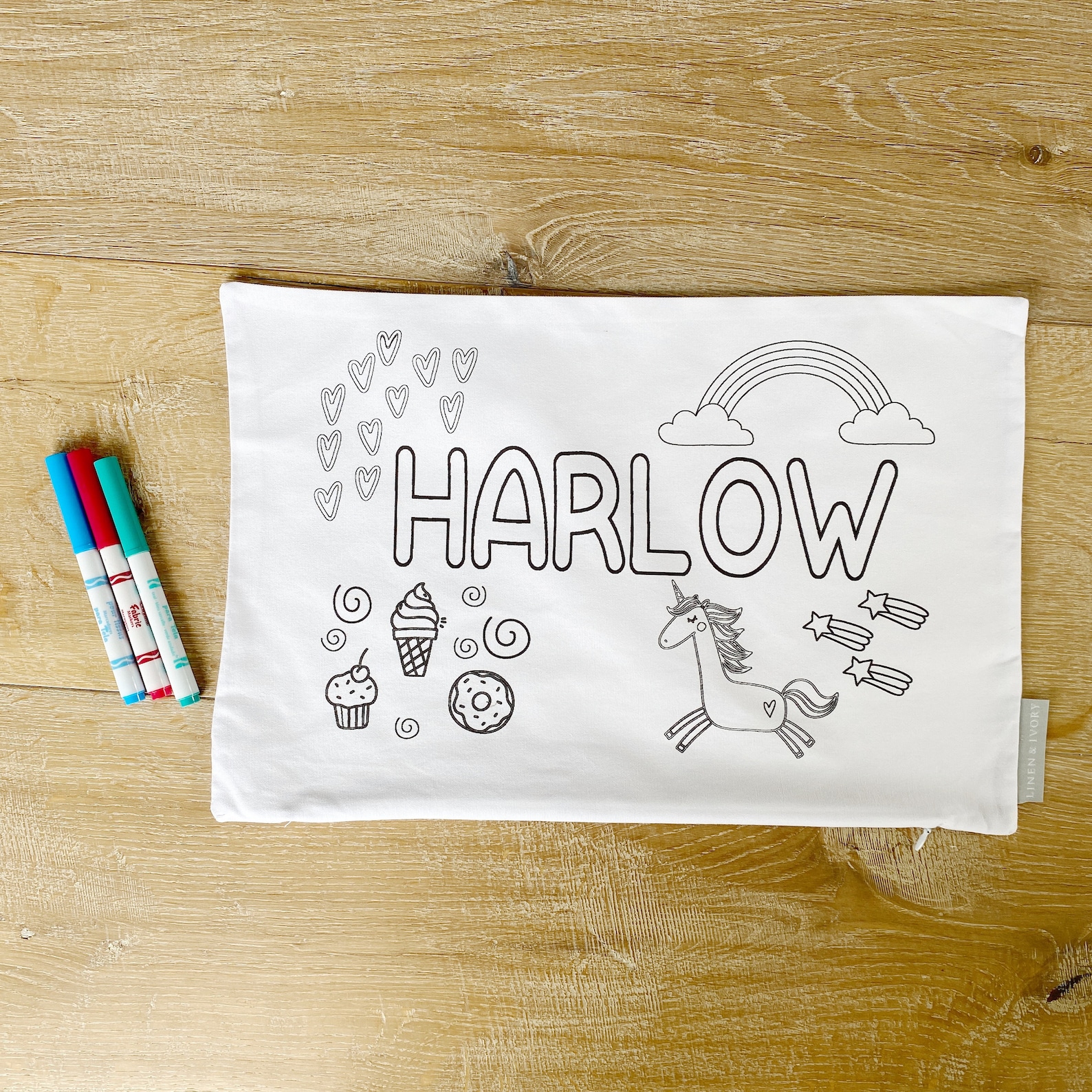 Kids Custom Coloring Pillow Cover (multiple Designs) • Kids Craft ...