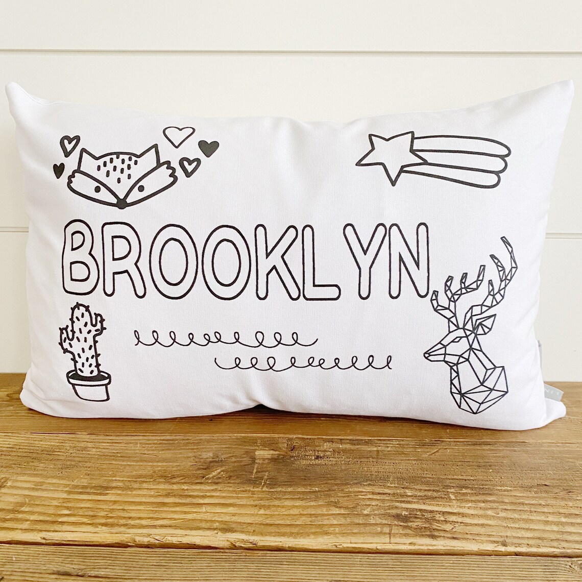 Kids Custom Coloring Pillow Cover (multiple Designs) • Kids Craft ...