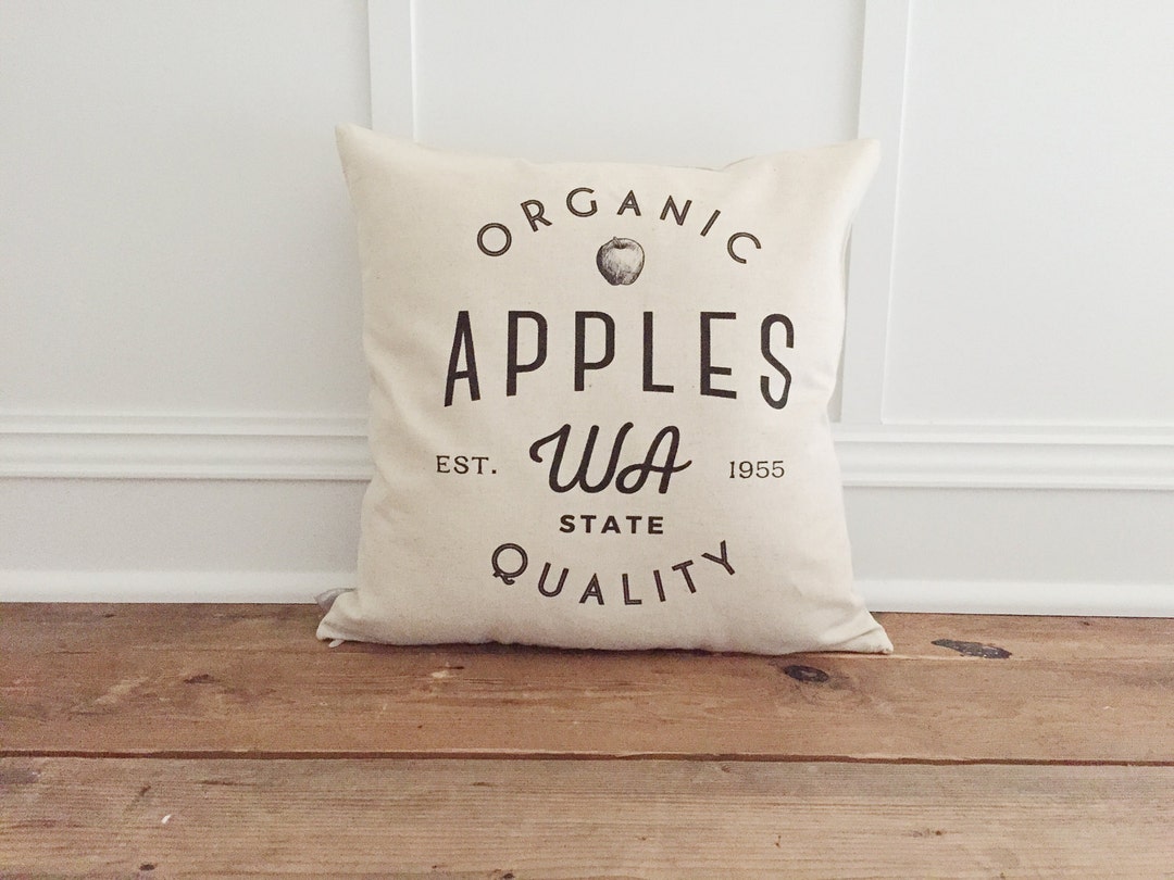 Organic Apple Pillow Cover - Etsy