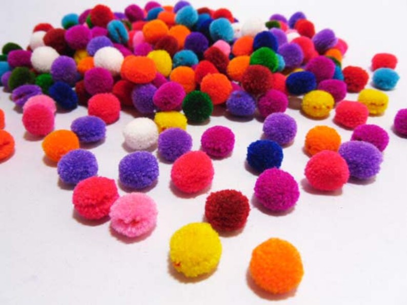 Miniature Pom Poms Tiny Pom Poms Over 80 Colors Craft Supply | Etsy