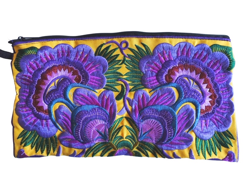 Colorful Hmong Embroidered Clutch Purse – Handmade Boho Tribal Bag ...