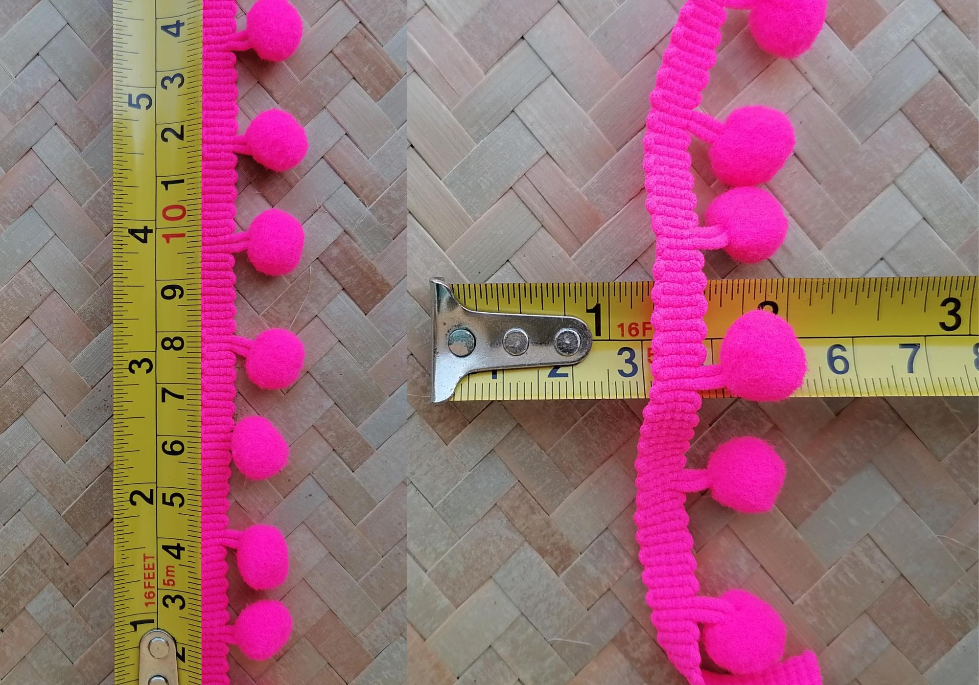 Mini Pom Pom Trim 34 Colors - Pompom Ball Fringe Trim Trimmings 1 Yard ...