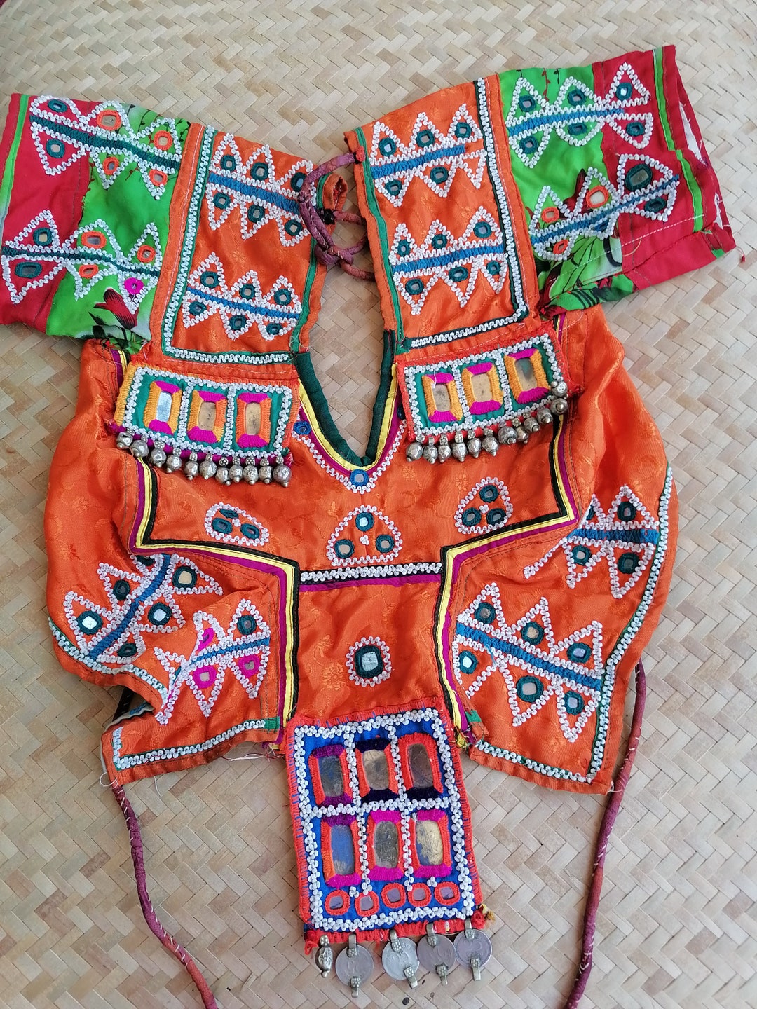 Vintage Rajasthani Girls Fabric Mirrored Top Embroidered Wall Hanging ...