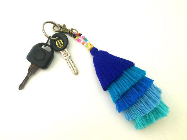 Tassel Stack Keychain Layered Tassel Key Chain Jazzy Tassel | Etsy