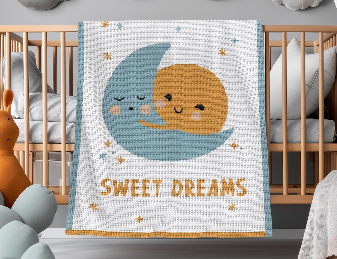 Sweet Dreams Crochet Baby Blanket Pattern | Row-by-row + Chart PDF ...