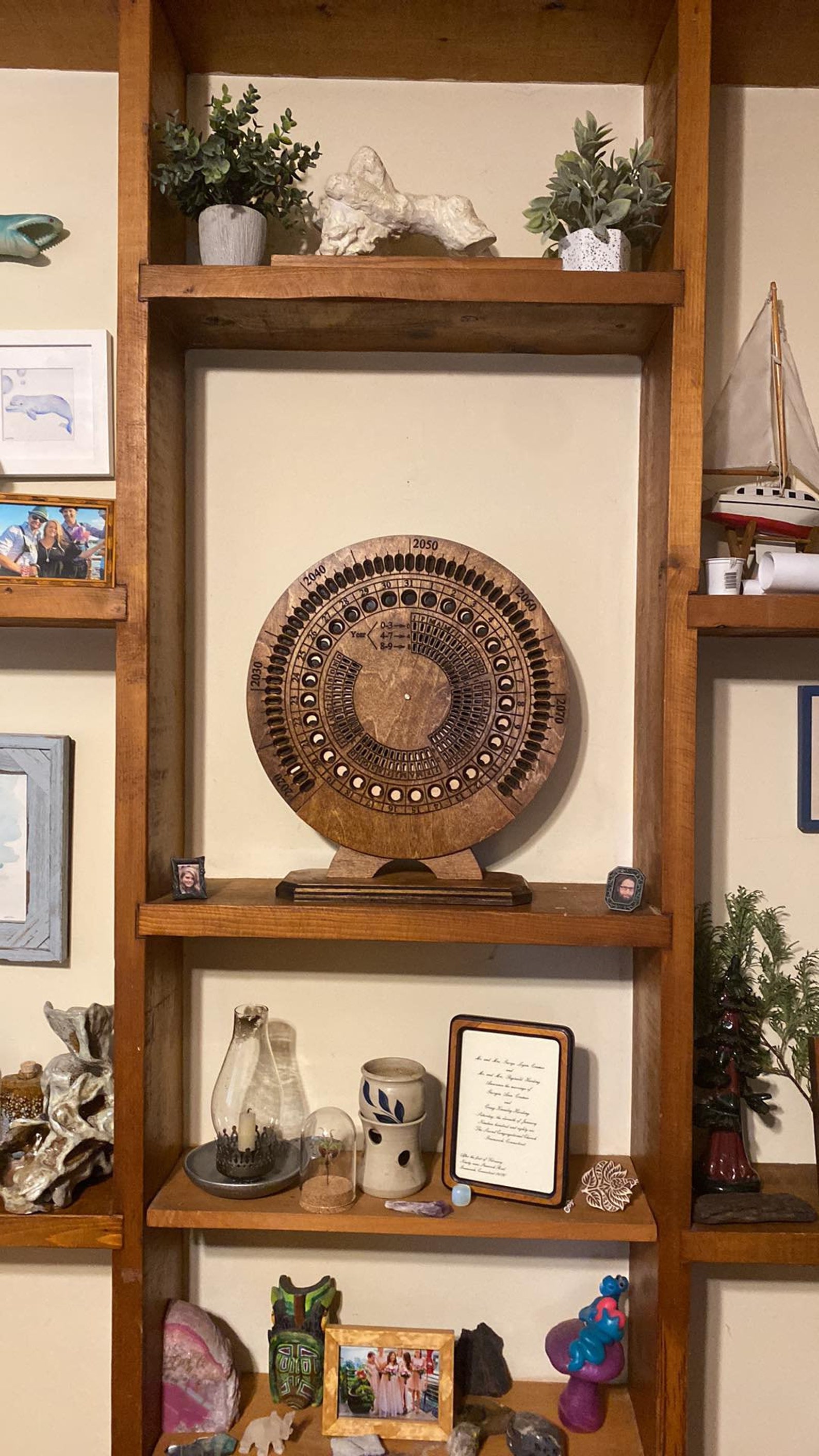 Moon Wheel, 60 Year Lunar Phase Calendar Astronomical Calculator ...