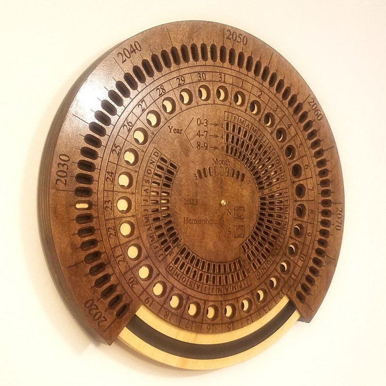 The Original Moon Wheel, 60 Year Lunar Phase Calendar Astronomical ...