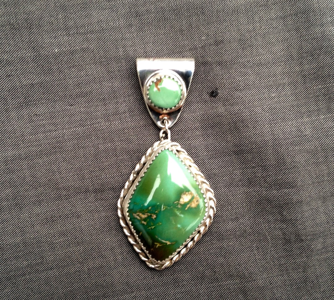 Natural Nevada Turquoise Pendant--outstanding! - Etsy
