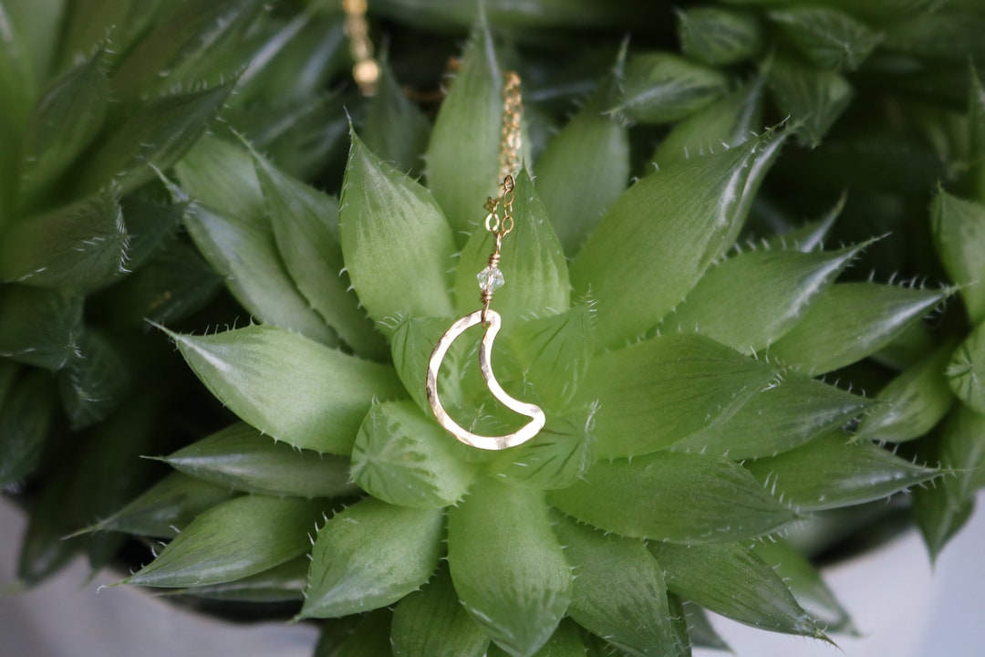 Luna- Delicate 14 Kt Gold Filled or Sterling Silver, Hand Pounded ...