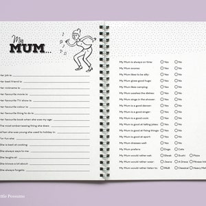 Mother Gift, About Mum Book, Mothers Day Gift, Mum Keepsake, Memory ...