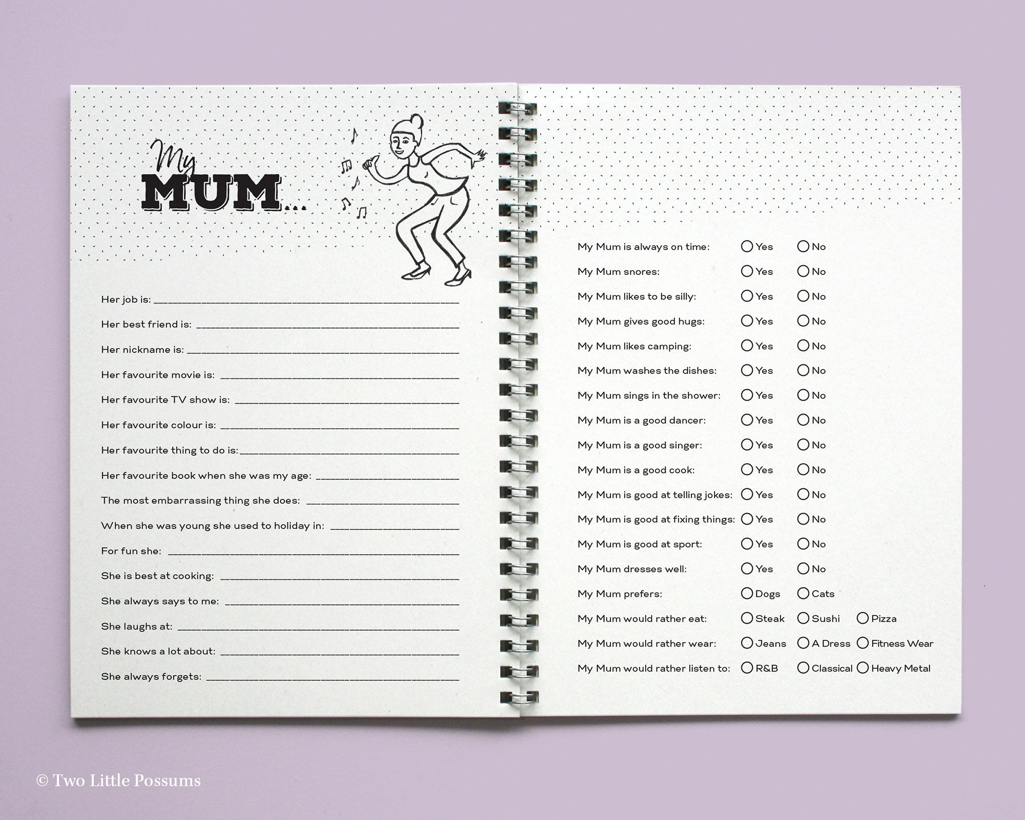 Mother Gift About Mum Book Mothers Day Gift Mum Keepsake - Etsy Australia