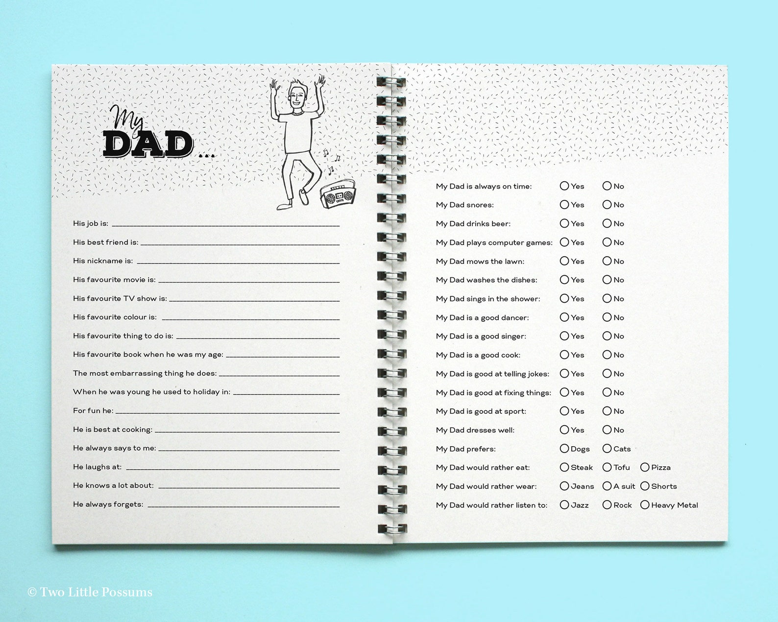About Dad Book, Dad Memory Book, Dad and Son, Dad and Daughter, Father ...