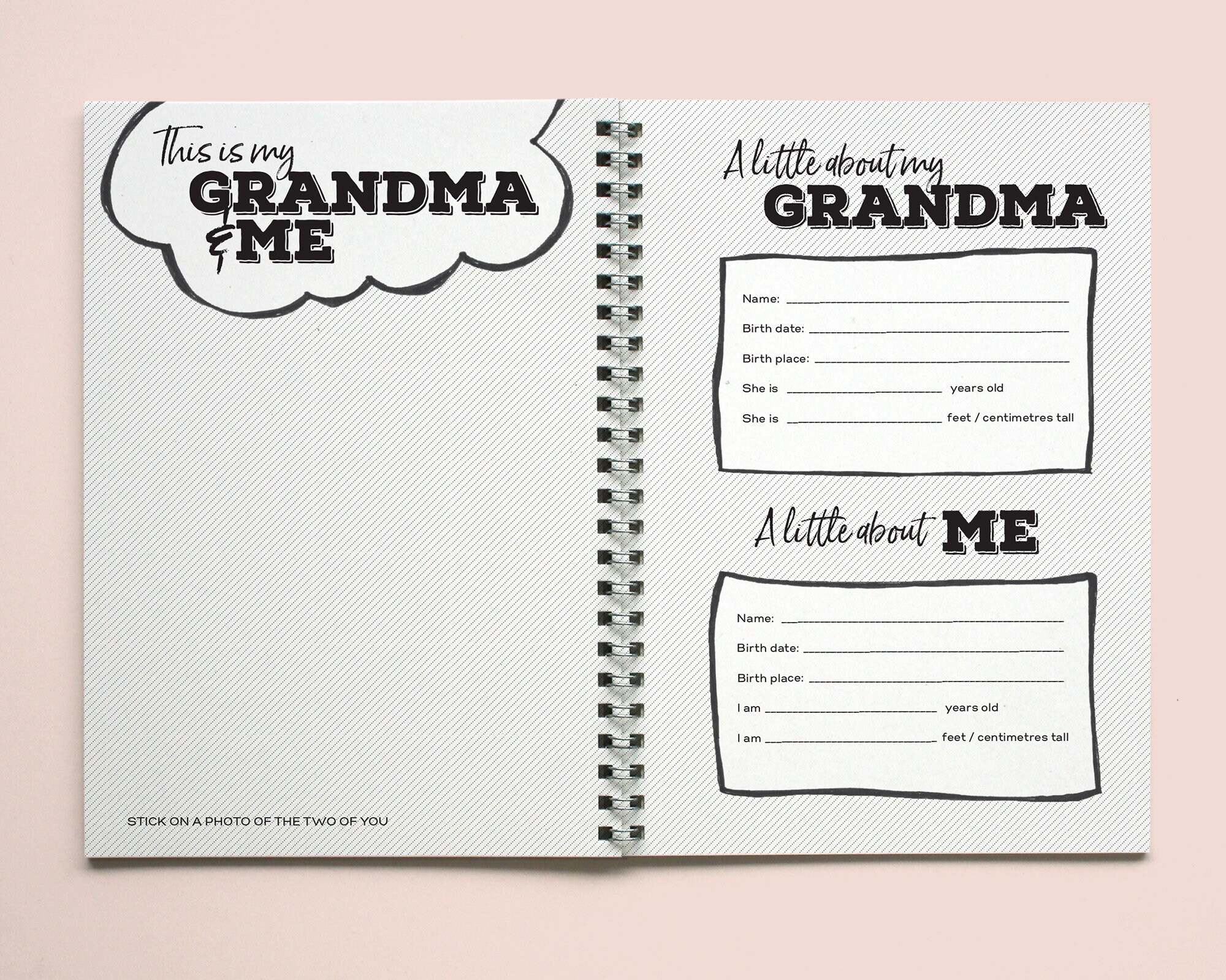 Grandma T About Grandma Book Grandma Keepsake Memory Etsy Australia