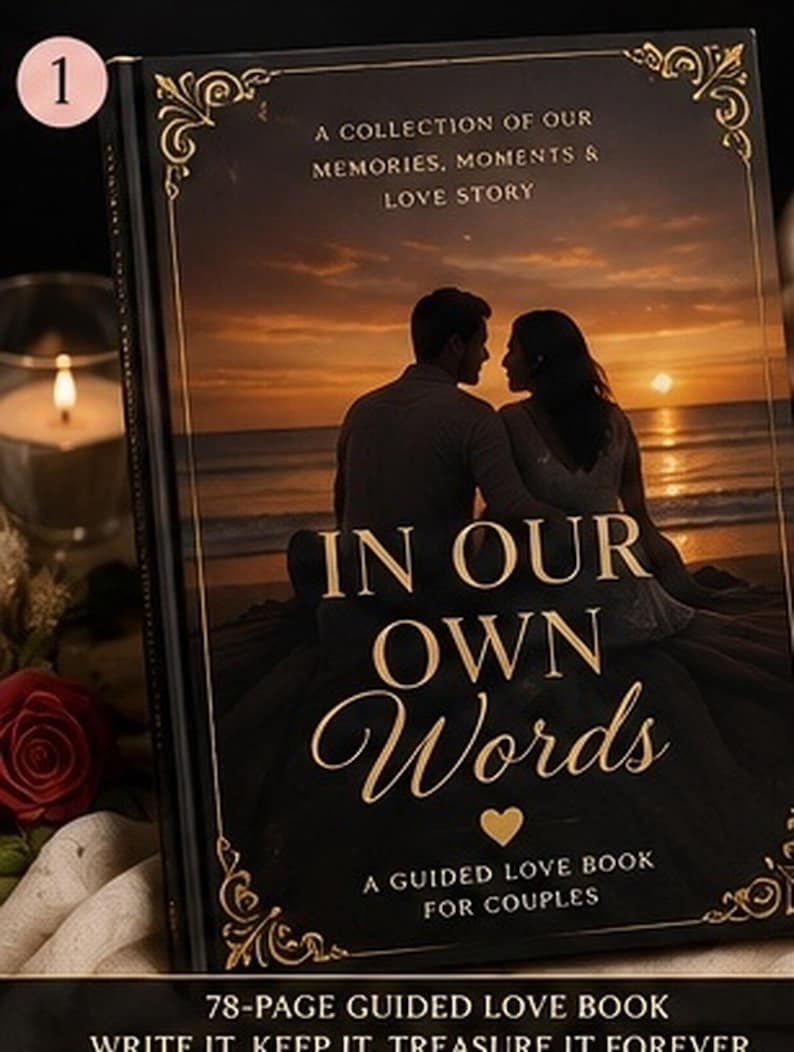 Couples Love Book Template – Guided Memory Journal, Editable Cana ...