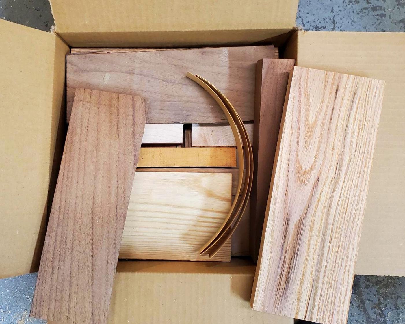 Premium Hardwood Scrap Wood Box 12x12x6 Oak, Walnut, Maple, Poplar ...