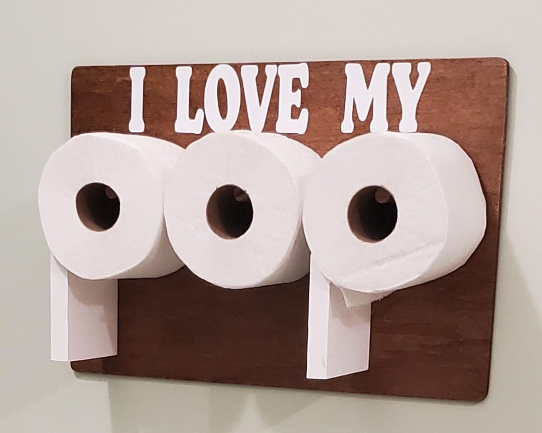 I LOVE MY POP Wooden Toilet Paper Holder – Funny Dad Gift - Etsy