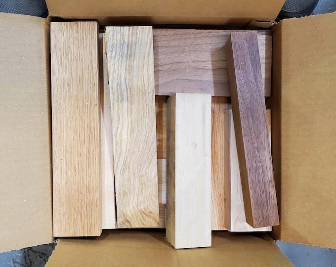Premium Hardwood Scrap Wood Box 12x12x6 Oak, Walnut, Maple, Poplar ...