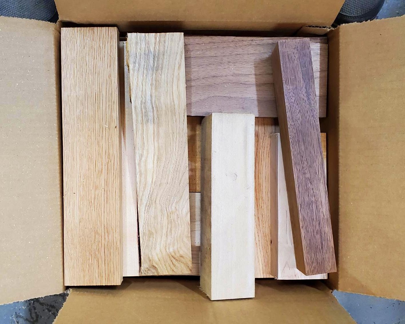 Premium Hardwood Scrap Wood Box 12x12x6 Oak, Walnut, Maple, Poplar ...
