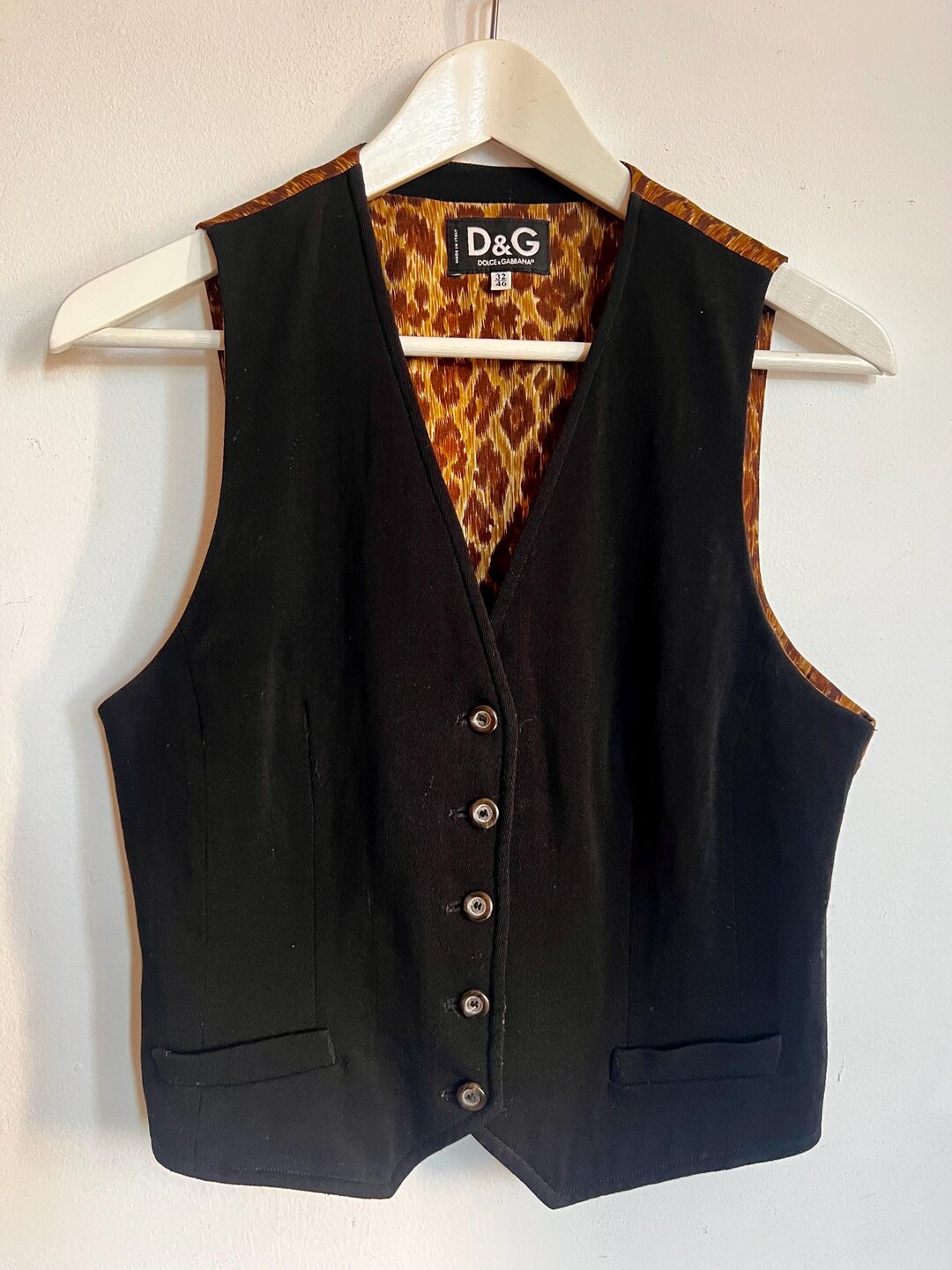 Vintage Dolce and Gabbana Vest, Designer Vest, Fashion Top Vest ...