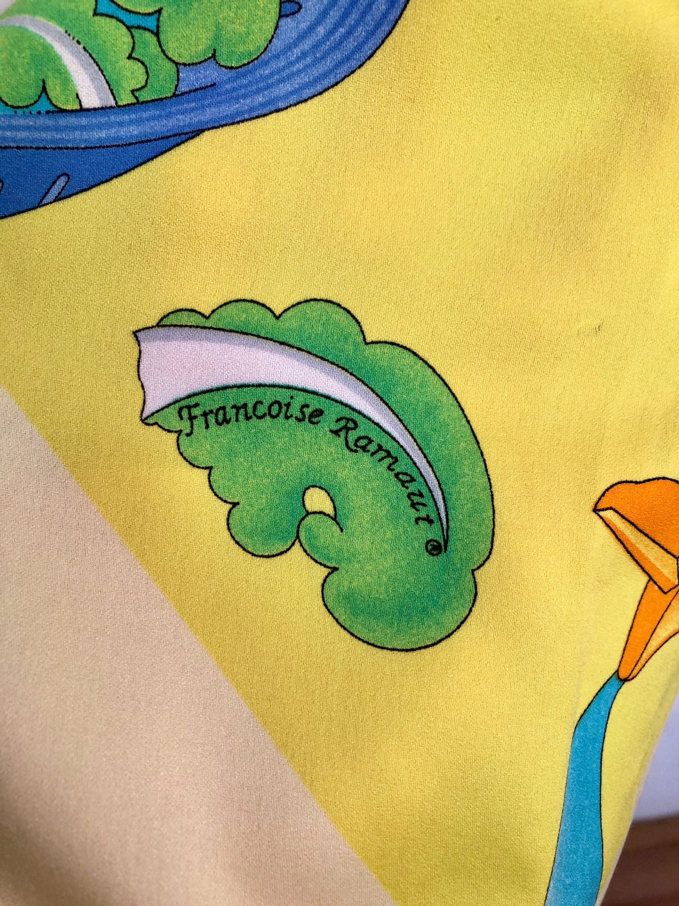 Vintage 80s Tupperware Print Scarf Food and Utensils Print - Etsy