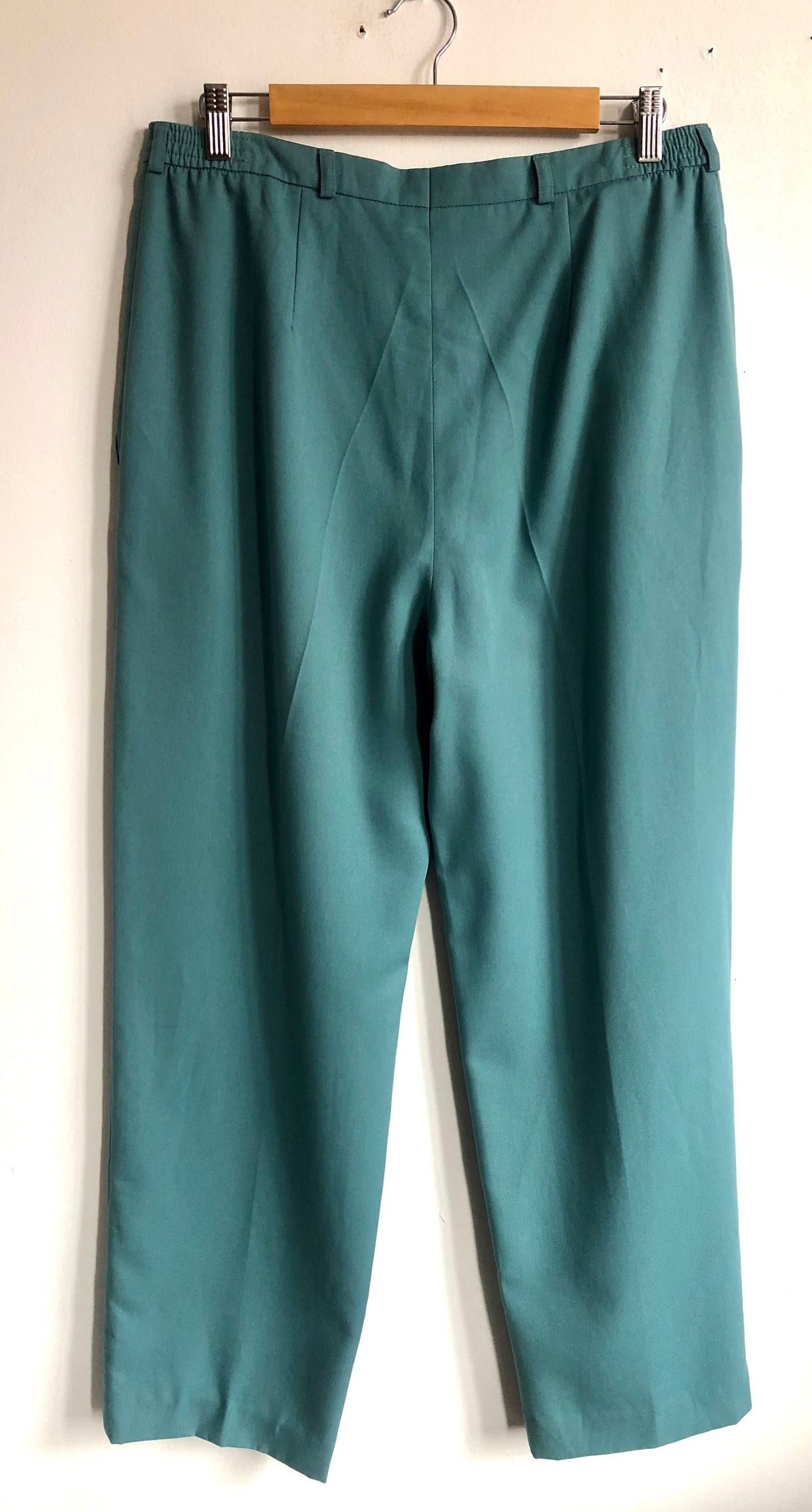 Vintage 90’s Turquoise Pants, Secretary Pants, Hipster Polyester Pants ...