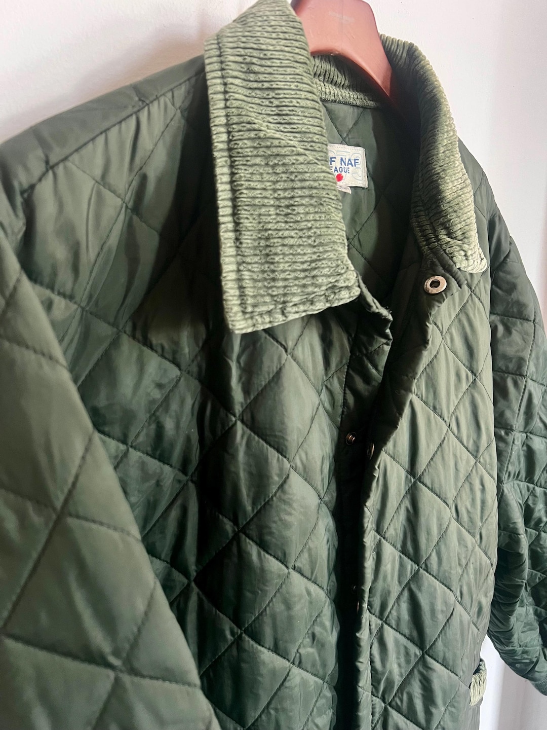 Vintage Naf Naf Green Jacket, English Padded Jacket, Forest Green ...