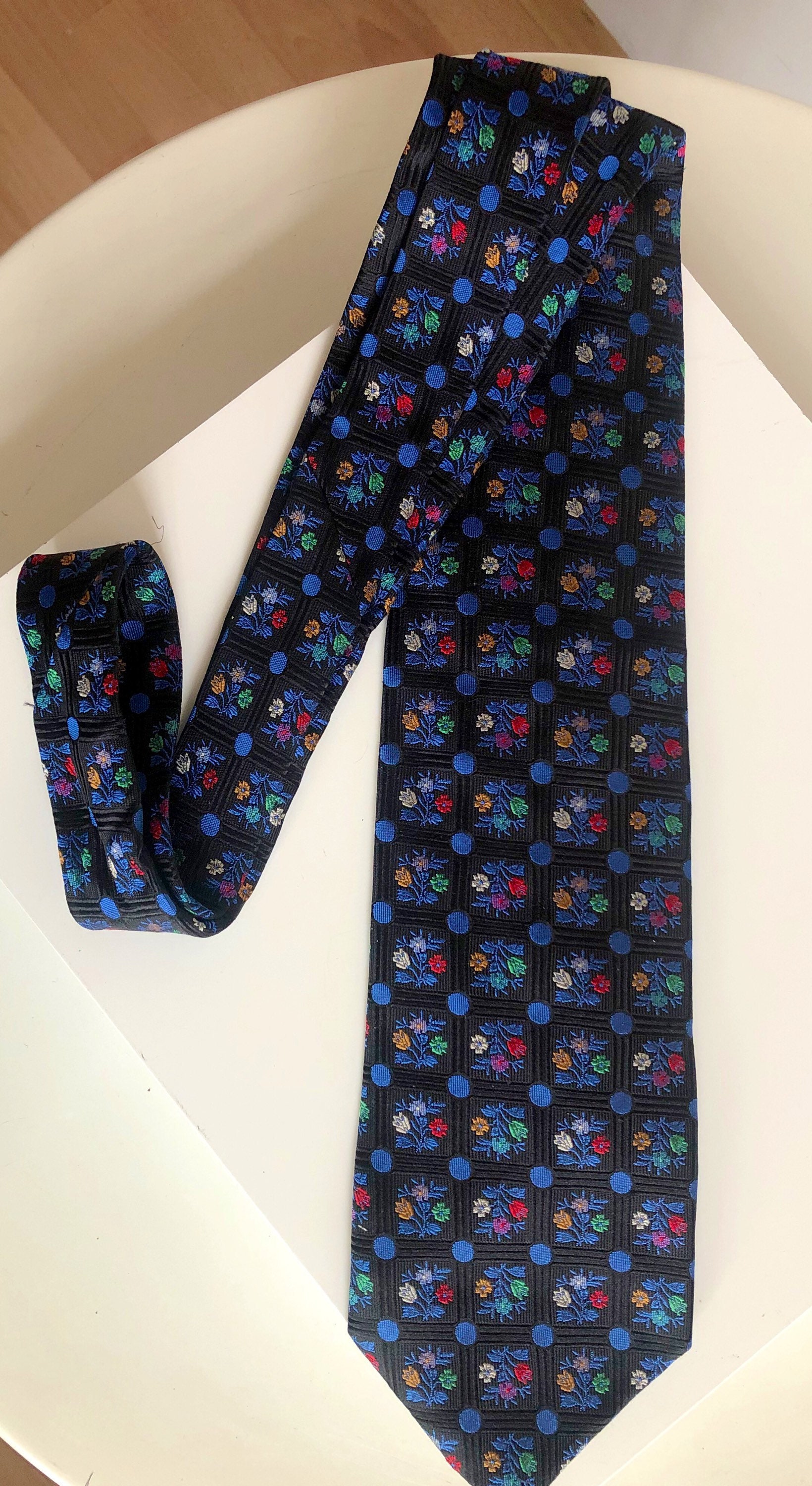Vintage 90’s Viale Morin Italian Necktie, Silk Necktie, Men’s Gift ...