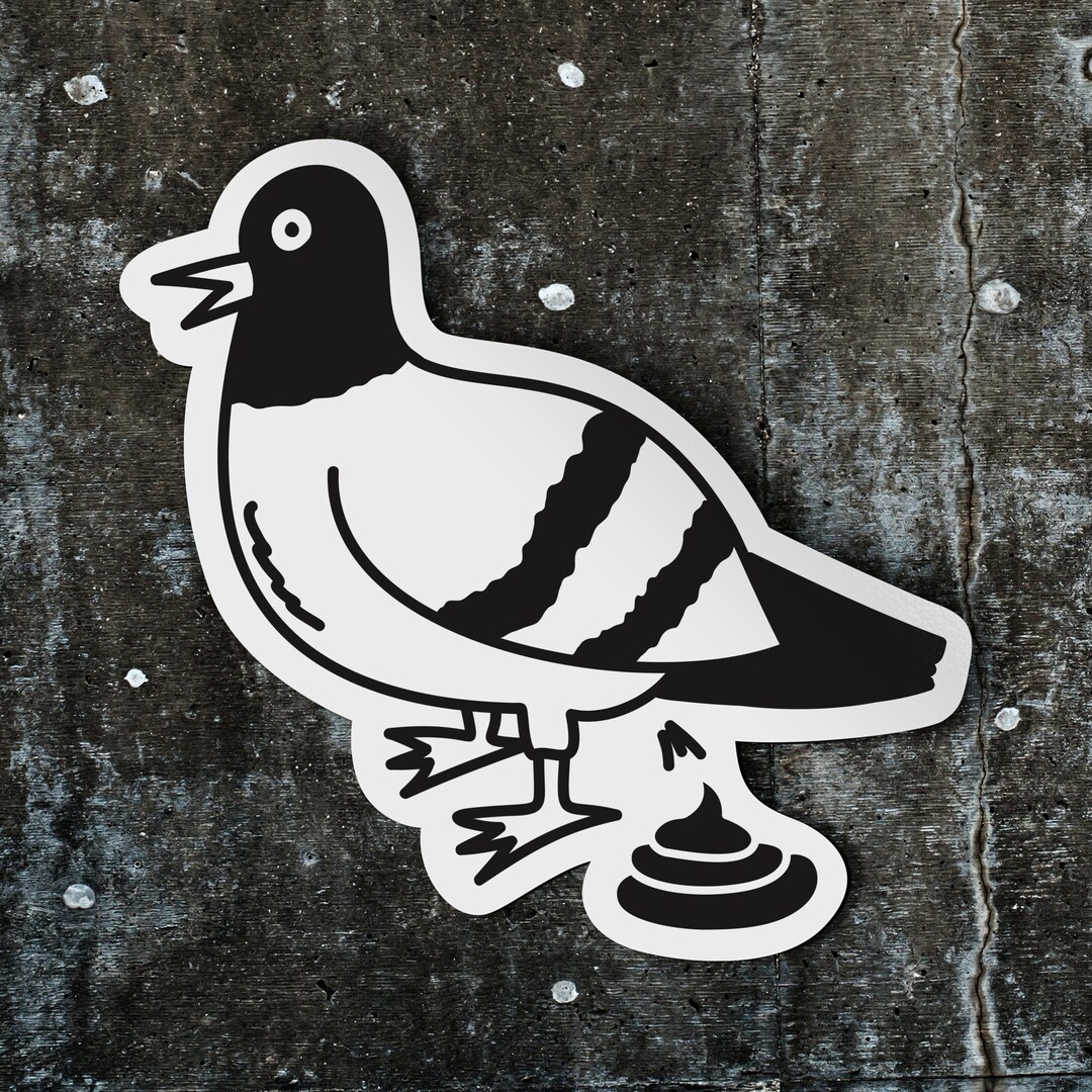 Pooping Pigeon Sticker - Etsy