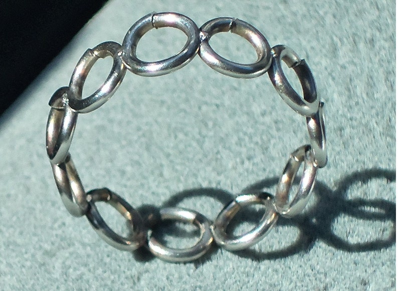 Chainmail Ring "ring Mail" Size 10 Welded Ring - Etsy