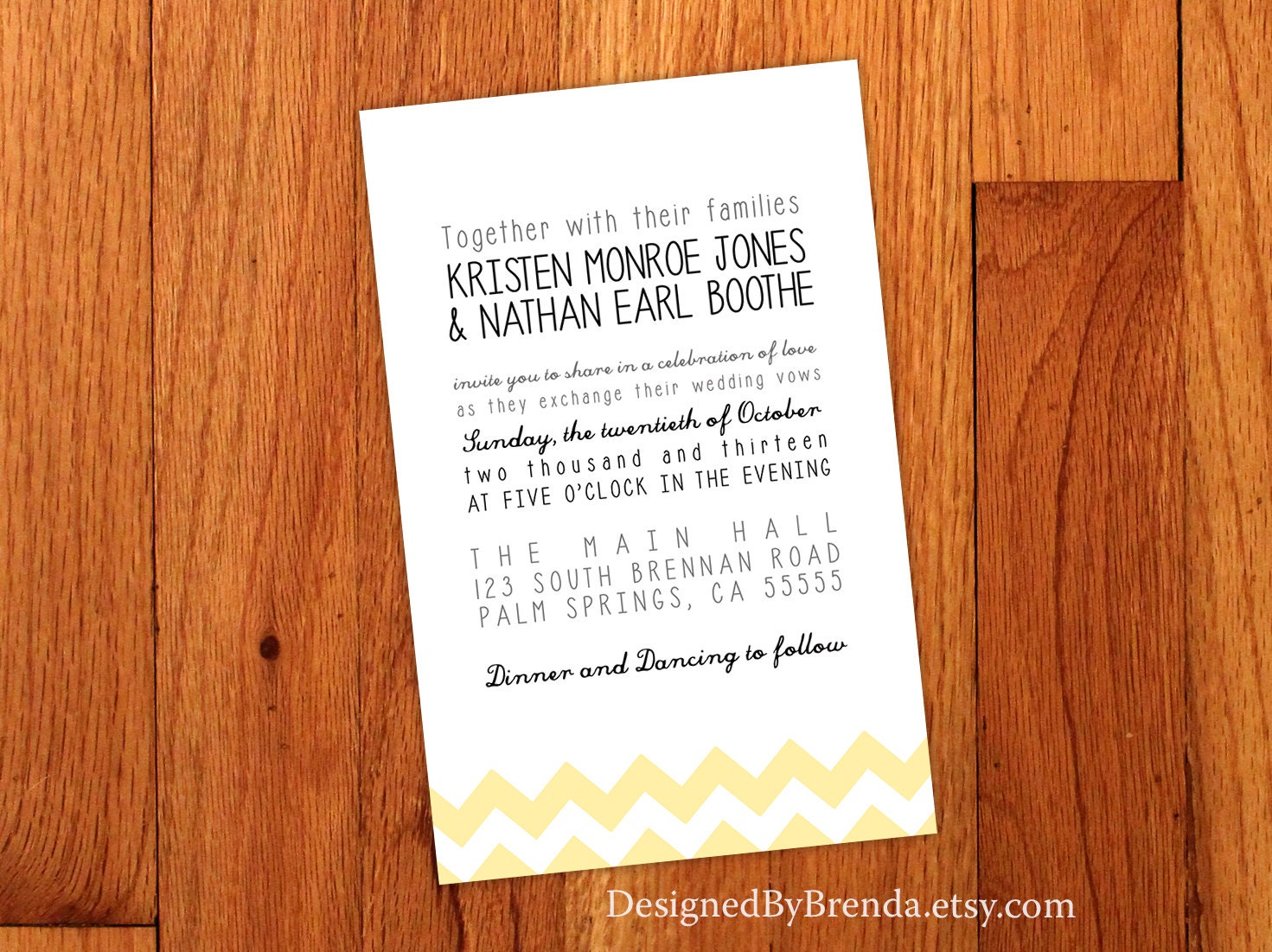 Chevron Wedding Invitations With White Envelopes Free - Etsy