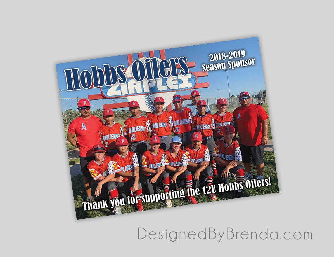Sports Team Photo Magnet - Sponsor Thank You Gift - Promotional Item ...