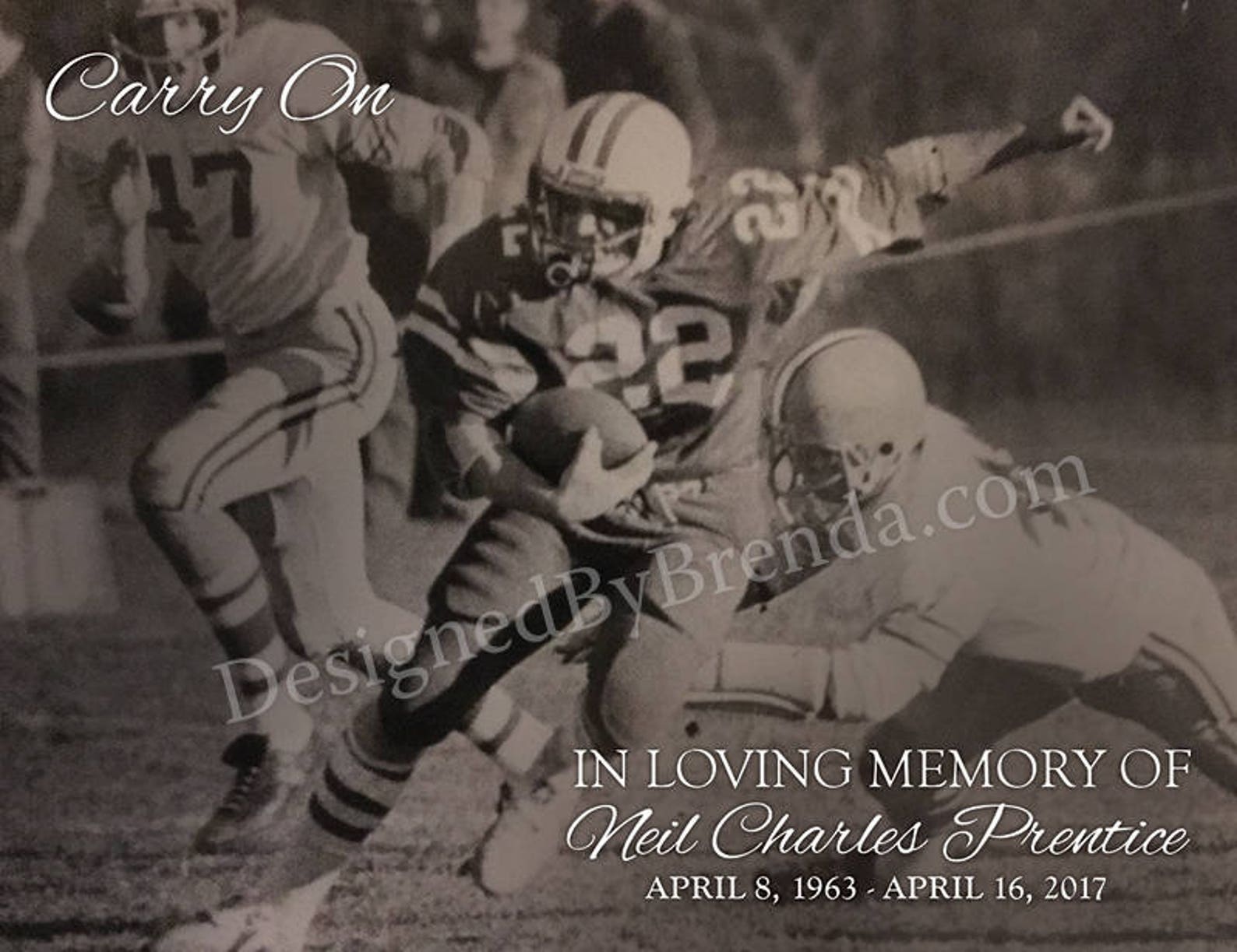 Memorial Thank You Card Note With Large Photo on Front and Poem on Back ...