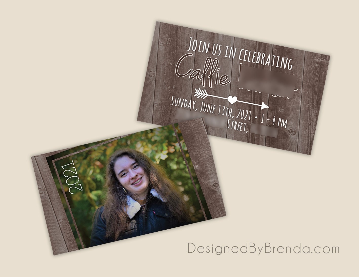 Modern Pocket Sized Graduation Party Invitations With Photo - Etsy