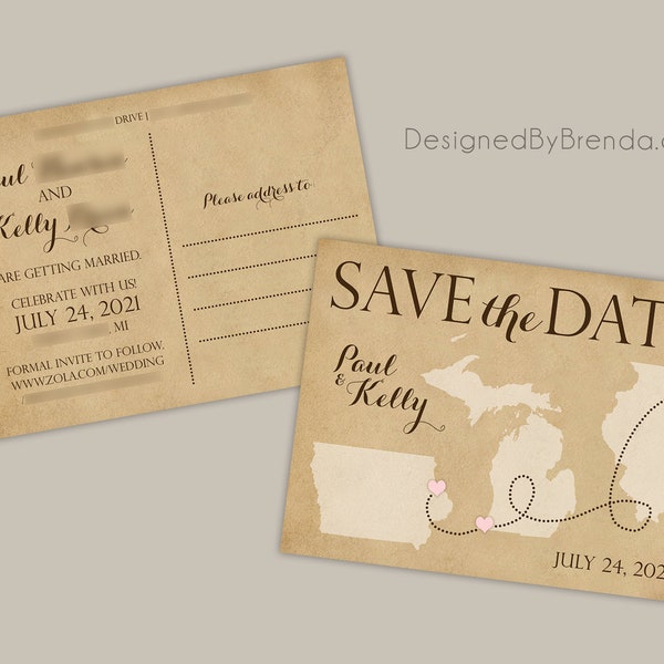 Rustic Save the Date - Etsy