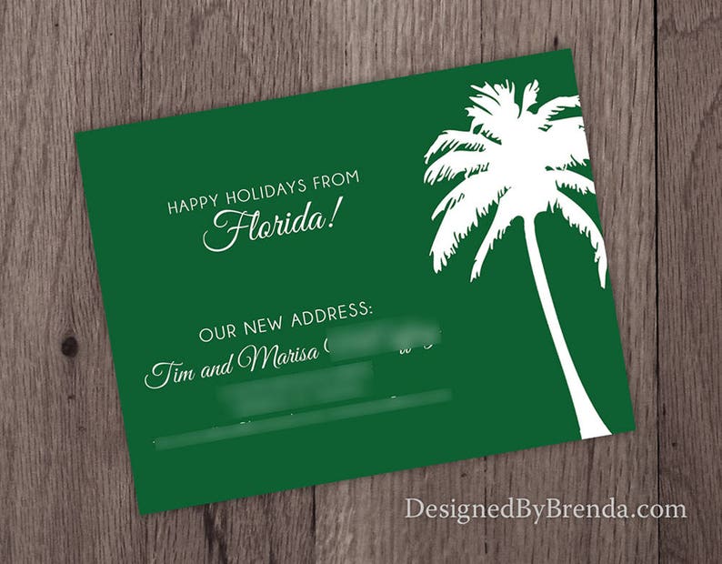 Tropical Moving Postcard Palm Tree Change of Address Card - Etsy