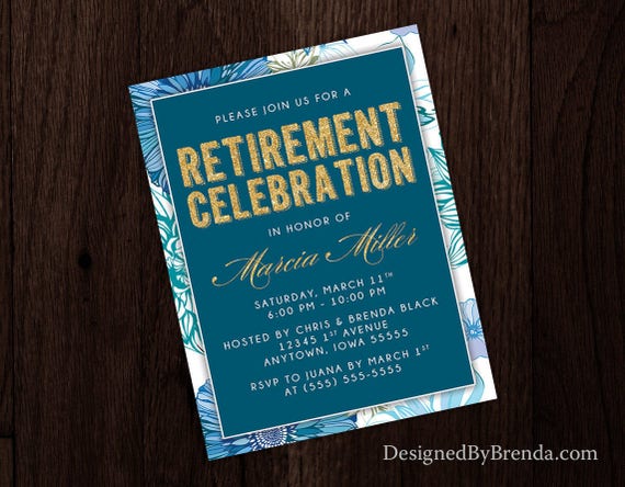 Retirement Party Invitation Border