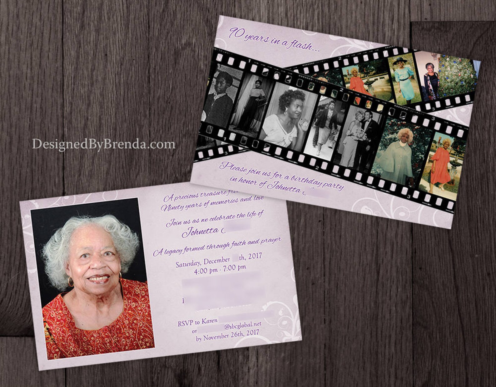 Birthday Party Invitation With Multiple Photos on Filmstrip - Etsy