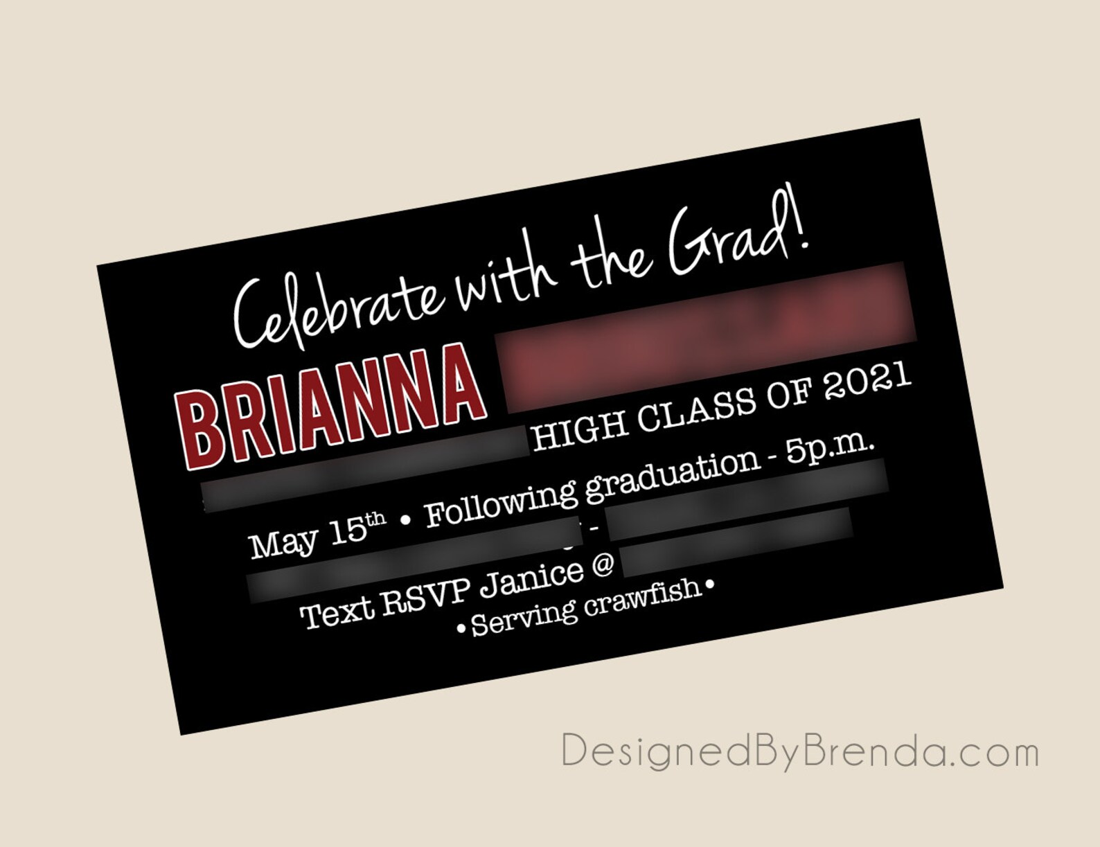 Mini Graduation Party Invitations With Photos Business Card - Etsy