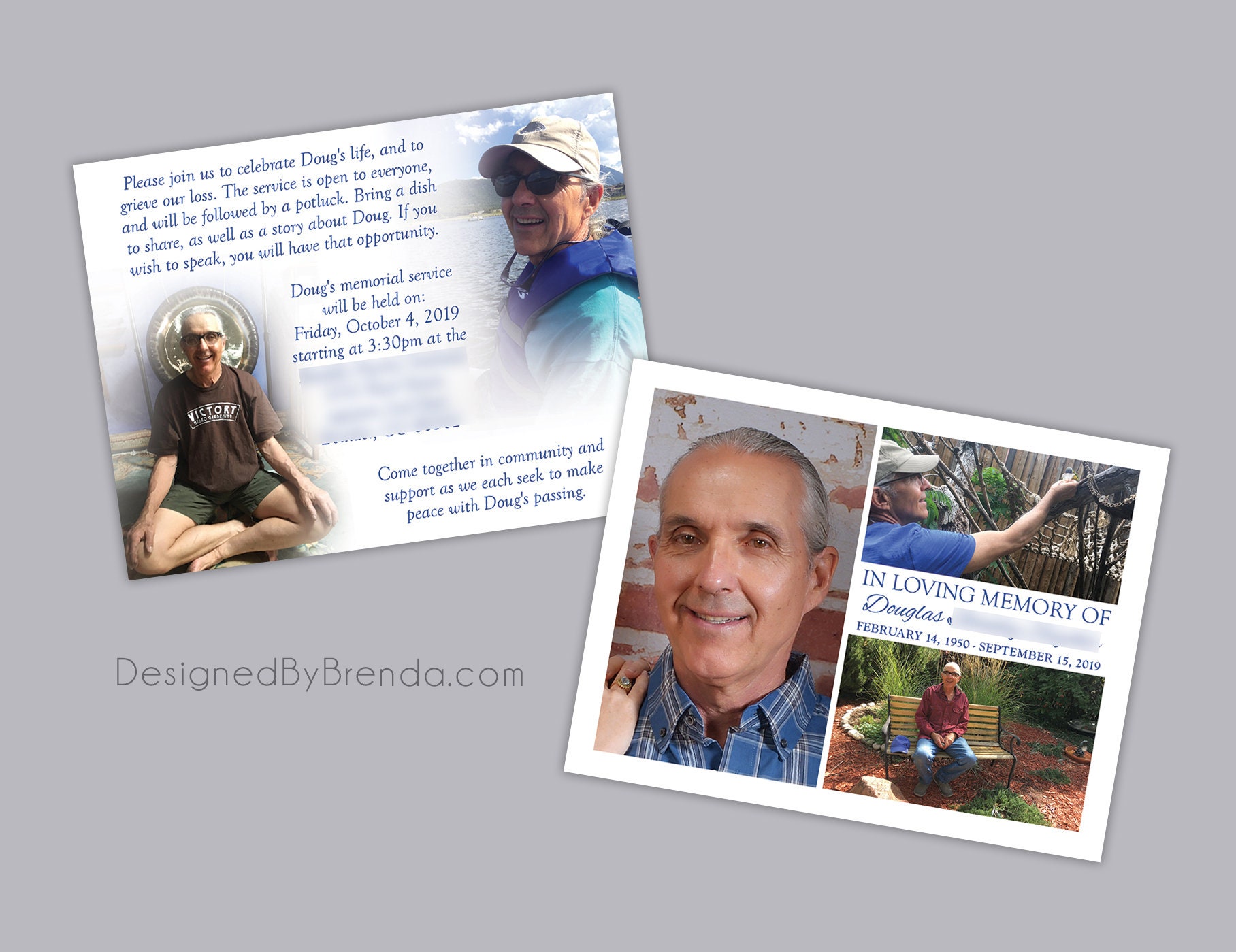 Personalized Memorial Cards Funeral Thank You Note or - Etsy