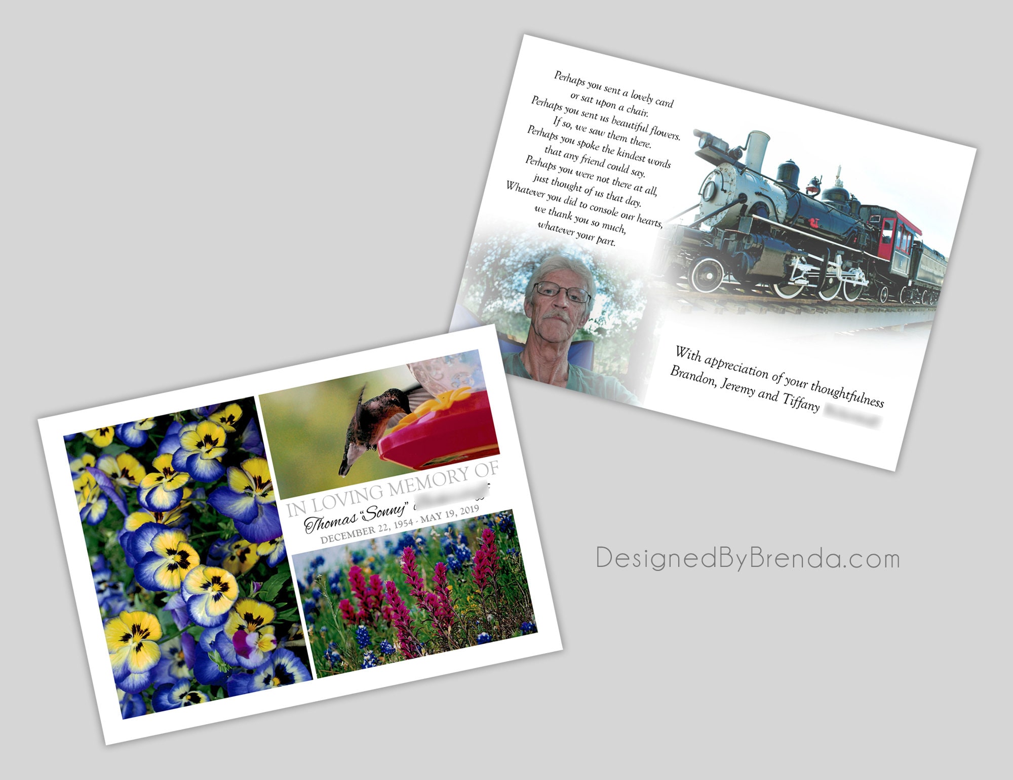 Personalized Memorial Cards Funeral Thank You Note or - Etsy