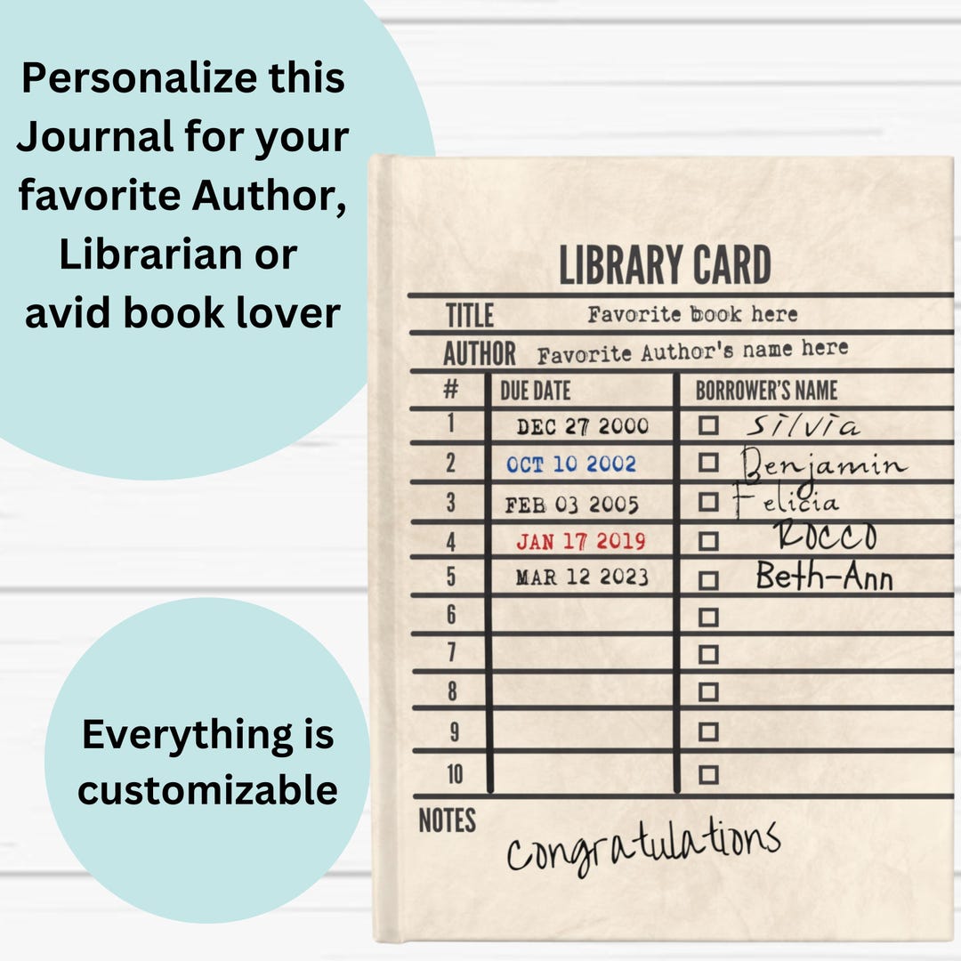 Personalized Reading Gift, Library Gift for Librarian, Custom Library ...