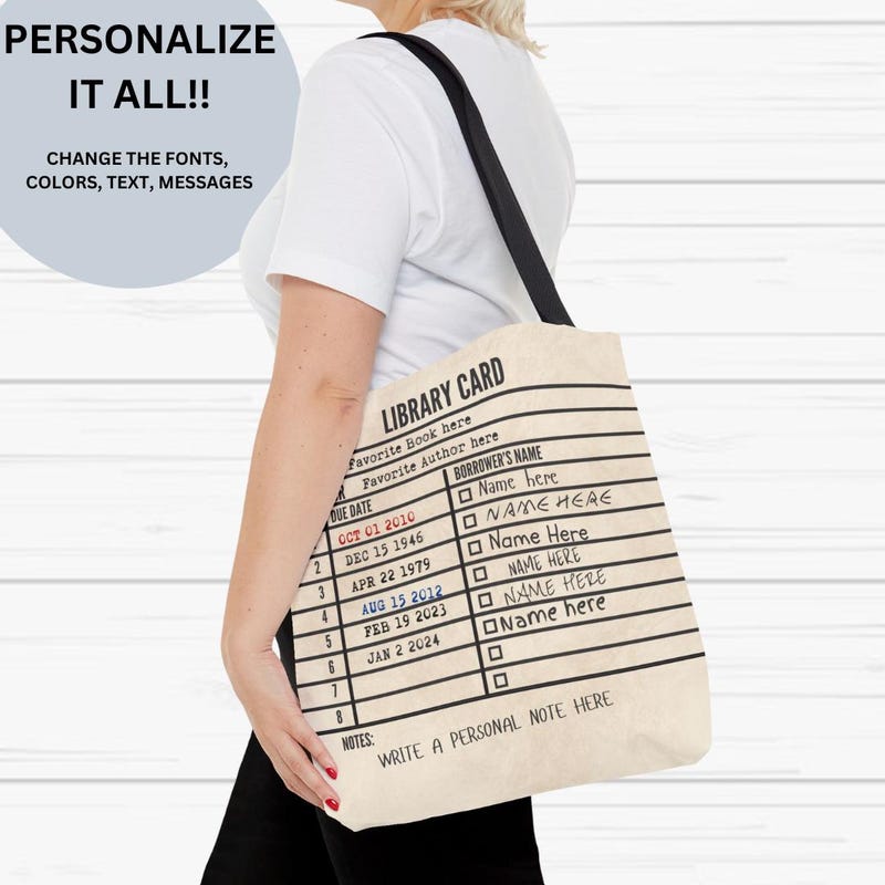 Library Tote Bag - Etsy